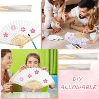 China Factory Price Custom Bamboo Folding Fan Paper Fans Wedding Hand Fans for Guests for sale