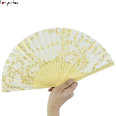 China Wedding Decoration Birthdays Home Gifts Chinese Bamboo Fabric Fan Openwork Personal Hand Held Folding Fans for sale