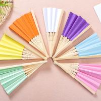 China Personalized Pattern Carving Bamboo New Year Fan Hand Fans Diy Paper Fans for sale