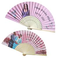 China Personalized Paper Fans Wedding Hand Fans Wedding Favors Bamboo Fan Custom for sale