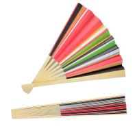 China Promotional Gifts Custom Printing Logo Bamboo Wedding Folding Fan High Quality Plain Silk Folding Hand Fan Wedding Fan for sale