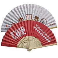 China Colorful Design Custom Bamboo Folding Fan Hand Held Fan Bamboo Fans for Promotion Art Activity for sale