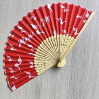 China Colorful Design Custom Bamboo Folding Fan Hand Held Fan Bamboo Fans for Promotion Art Activity for sale