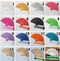 China 21cm Australian Style Custom Unpunched Bamboo Paper Fan As Promotional Gifts Rechargeable Hand Fan for sale