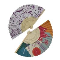 China [I Am Your Fans] Personalized Branded Print Bambu Fan Customized Your Design Gifts Beautifully Folded Paper Fan for sale