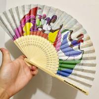 China [I Am Your Fans] Personalized Branded Print Bambu Fan Customized Your Design Gifts Beautifully Folded Paper Fan for sale
