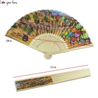 China Factory Custom Folding Fan Festival Celebration Souvenir Silk Bamboo Fan Hand Fans for sale