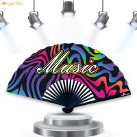 China Creative Gift Party Decoration Fan Folding Hand Fan Music Festival Bamboo Fan for sale