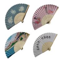 China 21cm Personalized Hand Held Fans Wedding Fan Promotional Custom Printed Bamboo Paper Folding Hand Fan for sale