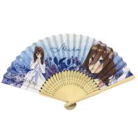 China 21cm Small Silk Fabric/Paper Folding Bamboo Fan on Both Sides for Advertisement Custom DIY Logo Fan Wedding Hand Fan for sale