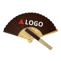 China Personalized Hand Held Fans Wedding Fan Promotional Custom Printed Bamboo Paper Folding Hand Fan for sale