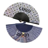 China Personalized Hand Held Fans Wedding Fan Promotional Custom Printed Bamboo Paper Folding Hand Fan for sale