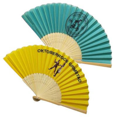 China Factory Price Custom Bamboo Printed Fan Silk Folding Hand Fan 13 Inch for sale