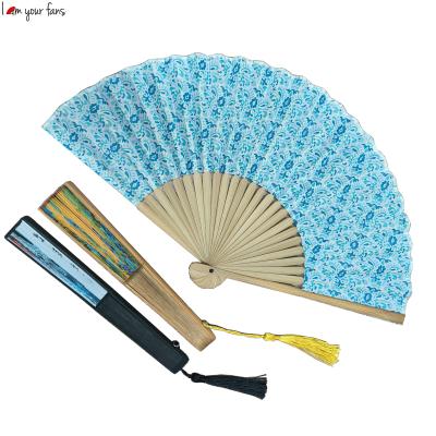 China Customizable Promotion 21cm 23cm 33cm Foldable Bamboo Fan Bamboo Crafts Hand Fans for sale