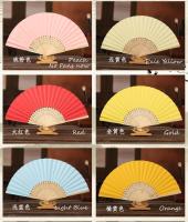 China 9inches High Quality Bamboo Hand Fans Folding Fan Custom Handicraft Bamboo Fan for sale