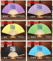 China 9inches High Quality Bamboo Hand Fans Folding Fan Custom Handicraft Bamboo Fan for sale