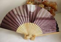 China Custom DIY Logo Fan Wedding Hand Fan 21cm Small Silk Fabric/Paper Folding Bamboo Fan on Both Sides for Advertisement for sale