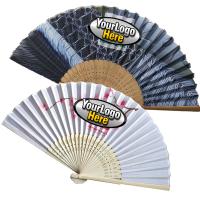 China Customized Printed 21cm/23cm Silk Hand Fan Folding Fan Bamboo Fan Custom for sale