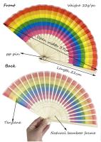 China Hot Sale Personalized Custom Bamboo Fan 21cm Small Custom Folding Silk Fabric Bamboo Hand Fans for sale