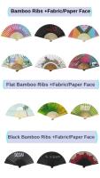 China Hot Sale Personalized Custom Bamboo Fan 21cm Small Custom Folding Silk Fabric Bamboo Hand Fans for sale