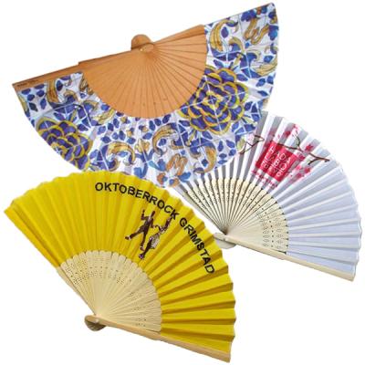 China Japanese Chinese Vintage Customized Bamboo Craft Hand Fans Bamboo Silk Folding Fan for sale