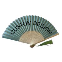 China Custom Brand Promotion Advertising Wedding Invitation Blank White Hand Fan Bamboo Crafts Gifts Folding Fan for sale