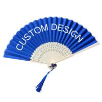 China Custom Brand Promotion Advertising Wedding Invitation Blank White Hand Fan Bamboo Crafts Gifts Folding Fan for sale