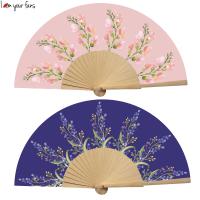 China New Arrival Wholesale Custom Logo Printed Hand Held Fan Wood Bamboo Folding Hand Fan for sale
