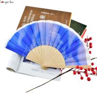 China Popular Choice Wooden Crafts 23cm Wood Orginal with Fabric High End Europe Preference Folding Hand Fan for Promotion for sale
