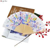 China Custom Logo Printing Decoration Wooden Folding Fan Black Fan Spanish Craft Wooden Hand Fan for sale