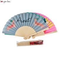 China Custom Wooden Hand Fan Promotional&Wedding Gifts Wood Folding Hand Held Fan for sale