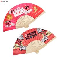 China New Arrival Wedding Hand Fan Wood Fan Folding Hand Fan 23Cm Spain Wooden Hand Fan for sale