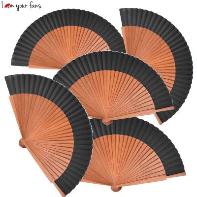 China Custom DIY Logo Fan Wedding Hand Fan 21cm Small Silk Fabric/Paper Folding Bamboo Fan on Both Sides for Advertisement for sale