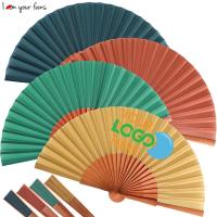 China Customized Wooden Fan Creative Gifts Wood Fan Favors Wooden Folding Fan for sale