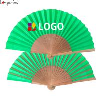 China Customized Wooden Fan Creative Gifts Wood Fan Favors Wooden Folding Fan for sale