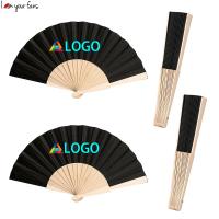 China Customized Decorative Wood Hand Fans Handheld Foldable Chinese Fans Wooden Fan for sale