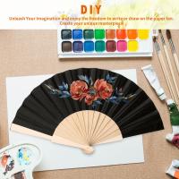 China Customized Decorative Wood Hand Fans Handheld Foldable Chinese Fans Wooden Fan for sale