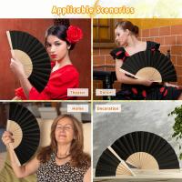 China Customized Decorative Wood Hand Fans Handheld Foldable Chinese Fans Wooden Fan for sale