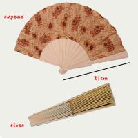 China Customized Folding Fans Hand Held Spanish Fan Elegant Wooden Hand Fan Cork Hand Fan for sale