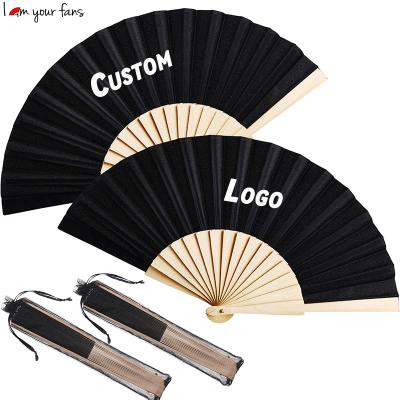 China Personalized Hotel&Catering Decor Hand Fans Custom Printed Folding Wooden Hand Fan for sale