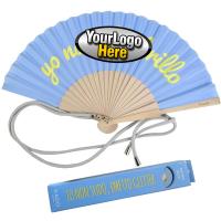 China Personalized Hotel&Catering Decor Hand Fans Custom Printed Folding Wooden Hand Fan for sale