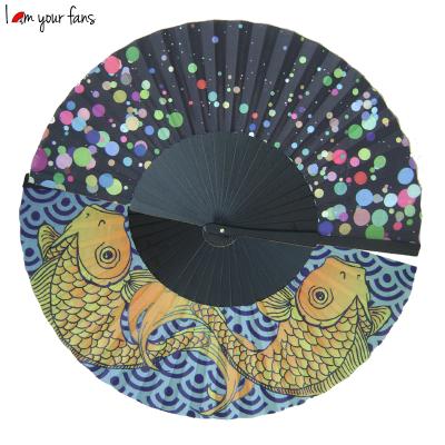 China Free Design Customized Wooden Wedding Fan 9 Colors Spanish Wooden Hand Fans for sale