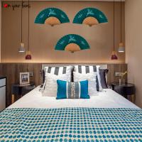 China Free Design Customized Wooden Wedding Fan 9 Colors Spanish Wooden Hand Fans for sale