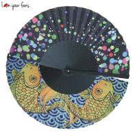 China Free Design Customized Wooden Wedding Fan 9 Colors Spanish Wooden Hand Fans for sale