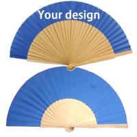 China Customized Folding Fan Wooden Hand Fan for Wedding Decorations and Business Gifts for sale