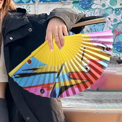 China Personalized Crafts Custom Spanish Wood Fan Wooden Hand Fan for Wedding and Decoration for sale
