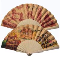 China Custom Personalized Foldable Hand Fan Wooden Solid Spain Soft Wood Fan for sale