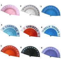 China Cheap Promotional Gifts Custom Printing Logo Bamboo Wedding Folding Fan High Quality Plain Silk Folding Hand Fan Wedding Fan for sale