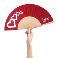 China 23cm Custom Logo Wooden Large Hand Held Folding Wedding Party Gift Foldable Personalized Wood Hand Fans With Promotional Price for sale