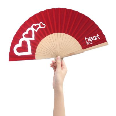 China 23cm Custom Logo Wooden Large Hand Held Folding Wedding Party Gift Foldable Personalized Wood Hand Fans With Promotional Price for sale